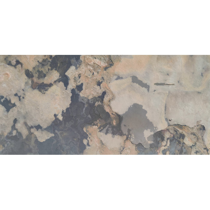 Dundee Deco Falkirk Johnstone 23.6" Peel & Stick Stone Wall Paneling in Autumn Rust ( 1-pack ...